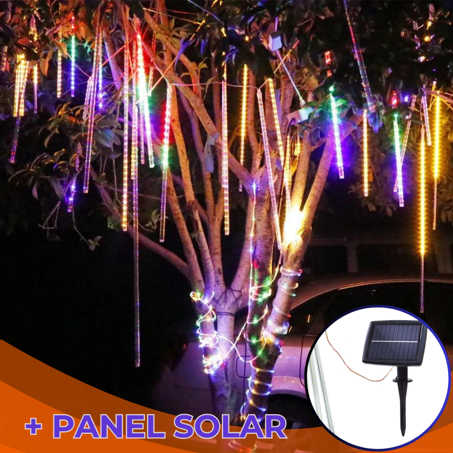 🌟 Luces LED Meteorito con Panel Solar | Envío Gratis – TIENDA 1
